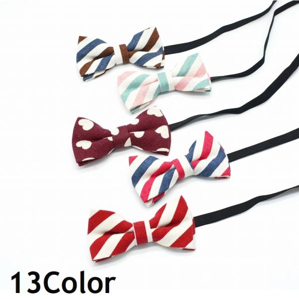 柄・カラーも色々のおしゃれな子供用蝶ネクタイ。発表会・パーティー・入学式・卒業式など様々なシーンでお使いいただけます。【サイズについて】リボン：9cm×4.5cm紐長さ：45cm【素材について】ポリエステル