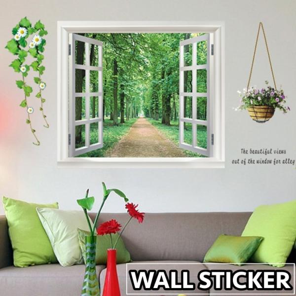 自然の風景が写った窓のウォールステッカーです。おしゃれな空間に大変身♪【サイズについて】画像をご参照ください。【素材について】PVC【カラーについて】生産ロットにより柄の出方や色の濃淡が異なる場合がございます。お使いのモニターや撮影時の光の...