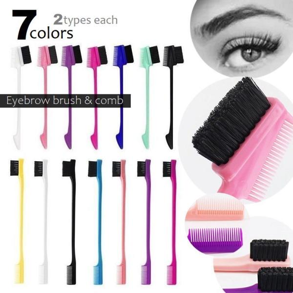 カットや毛流れの整え、ぼかしなど。眉の手入れやメイクに欠かせないコーム＆ブラシ。【サイズについて】画像をご参照ください。【素材について】ABS【カラーについて】生産ロットにより柄の出方や色の濃淡が異なる場合がございます。お使いのモニターや撮...