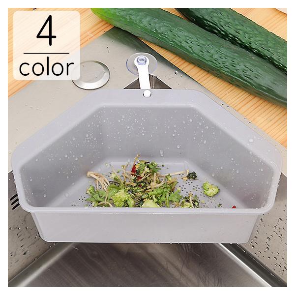 隅に引っ掛けるタイプの三角コーナーです。生ゴミ用にはもちろん、野菜などの水切り用としてもお使いいただけます。【付属品】三角コーナー1個吸盤1個フック2種類 各1個【サイズについて】画像をご参照ください。【素材について】ポリプロピレン【カラー...