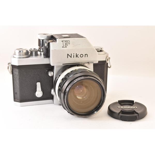 ※現状渡し、ノークレーム、ノーリターンにてお願い致します。Nikon NIKKOR-O Auto 35mm F2 非Aiレンズ付き！【外観】通常使用によるスレ、キズとファインダー前にアタリが見受けられます。フィルム室、シャッター幕ともにキレ...