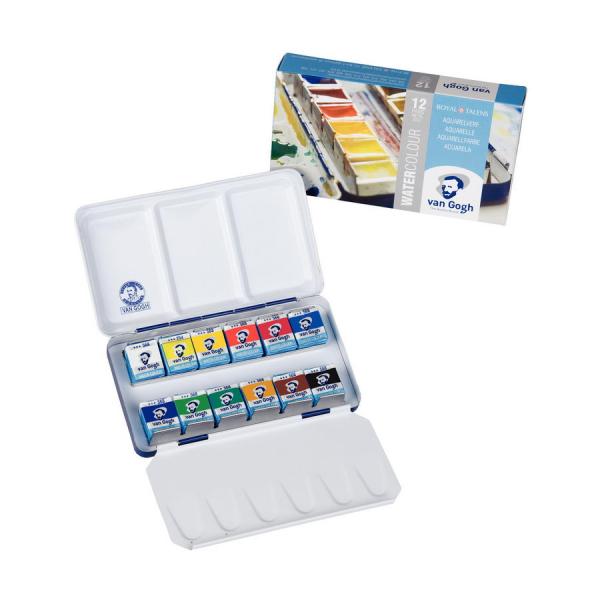 高品質で経済的な絵具の代名詞「ヴァンゴッホ」鮮やかな発色が特徴で耐光性に優れています。●全色APマーク付●精密画制作等に最適メタルケース入■水彩画用筆(ポリエステル丸3号携帯用)■ハーフパン12色108 227 254 269 331 37...