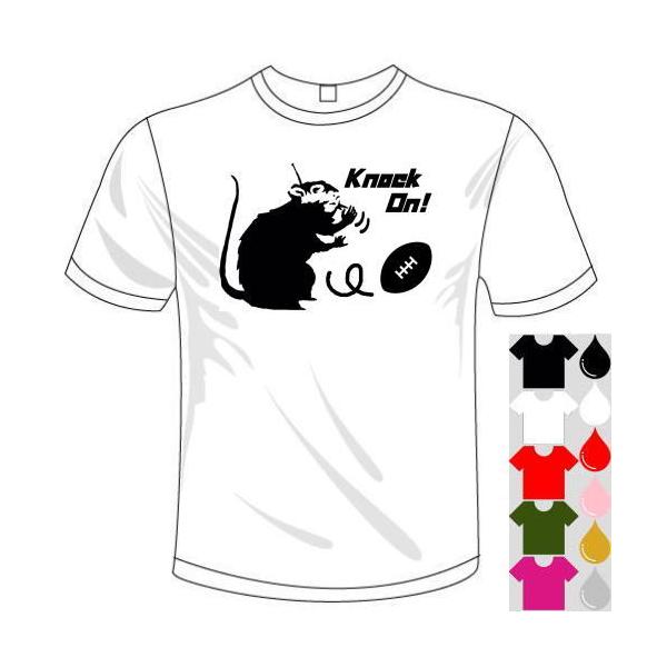 ○メッセージ 　バンクシー風のかわいいねずみのキャラクターがラグビーのレフリーをしています。 以下デザインお選びください ○Tシャツカラー 　　ブラック　ホワイト　レッド　オリーブ　ホットピンク ○プリントカラー 　　ブラック　ホワイト　レ...