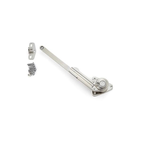 ●ラプコン機構により、上開き扉がゆっくりと静かに閉まる、金属ボディのステーです。●扉を最大に開いた状態および閉じた状態を保持するキャッチを組み込んでいます。●取付位置により、全開時の角度が80°、90°、100°になります。●調整ねじで扉の...