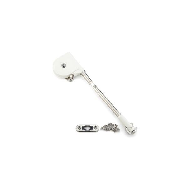 LAMP　スガツネ工業　ソフトダウンステー　SDS-100W型■【内容量】1本 【付属品】マウンティングプレート SDS-A、十字穴付さらタッピンねじ 3.5×14 【仕様】キャッチなし 【色】ホワイト 【質量（g）】167 【仕上】ニッケ...