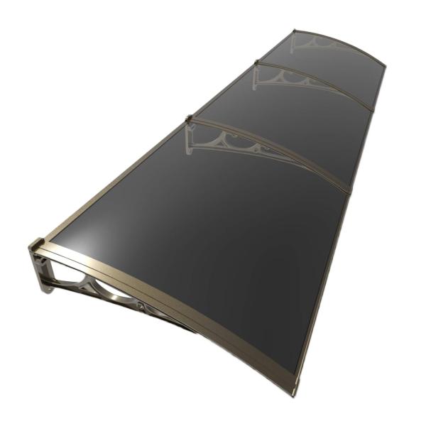 PC日ボード：耐久性のあるポリカーボネートパネル、アルミブラケットで作られた、この日よけのレジストは、要素から錆や腐食水の排水：最適湾曲した形状は、ターゲットを絞った排水を確保し、あなたの入口領域を保護し、あなたのフロントドアおよびまたは降...