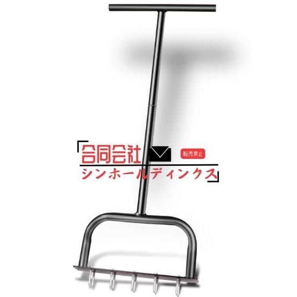 アイテムタイプ：手動スカリファイヤーツール。材質：炭素鋼。サイズ：834 * 324MM。重量：1180g。優れた機能：スパイクエアレーションは土壌とサッチを緩め、空気、水、肥料を根まで落とし、播種の準備を整えます。 排水機能はあなたの芝生...