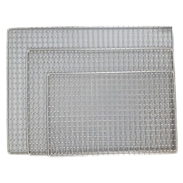 替え網 四角 焼き網 ステンレス製バーベキューメッシュ 炉端焼き器 屋外用炭焼き網 エアフライヤー油切りネット 家庭用バーベキューグリル 丈夫な 線材径