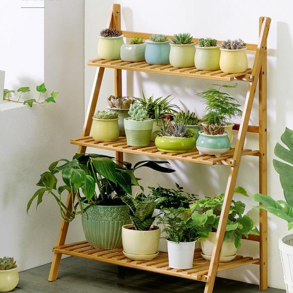 【商品詳細】サイズ：幅×奥行×高さ：2層：50/70*31*56cm、3層：50/70*40*96cm折りたたみ式のため、使わないときはコンパクトに収納できます。観葉植物はもちろん、ちょっとした小物の収納グッズとしても活用可能です。隙間が開...