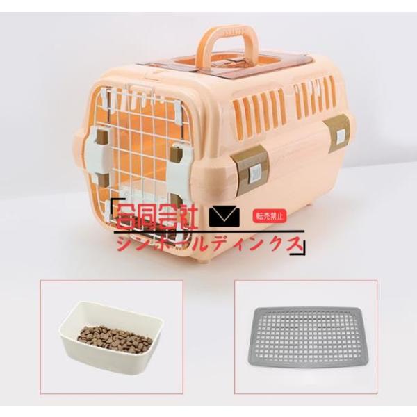 【商品仕様】犬用クレートS：奥行き49ｘ幅32ｘ高さ30cm、L：奥行き55ｘ幅36.5ｘ高さ35cm【高品質な材質・水洗い可能】犬用のキャリーケースは高品質なPPプラスチック製で耐摩耗性にも耐久性にも優れます。強度が高いので、災害時でも安...