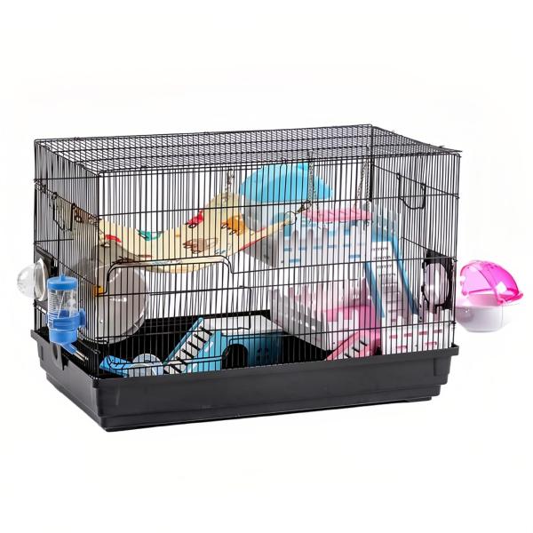 ??【サイズと適用対象】サイズ：長さ60CM×奥行33CM×高さ38CMの充分なスペースで高さよりも床面積の広さが欲しいハムスターの飼育に最適です。行動範囲がさらに広がっています！小さなドワーフハムスターに向けます。ご注意：サイズ測定では1...