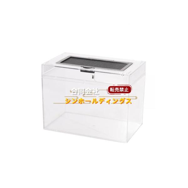 【360度見渡せる】爬虫類ケージ 飼育容器、全体的に防水PC素材を使用し、防滴防爆、光透過率最大98％、長期間使用しても酸化や黄ばみの心配がありません。360度パノラマビュー、丈夫で耐久性があります。<br>【耐寒耐熱、転倒防止...