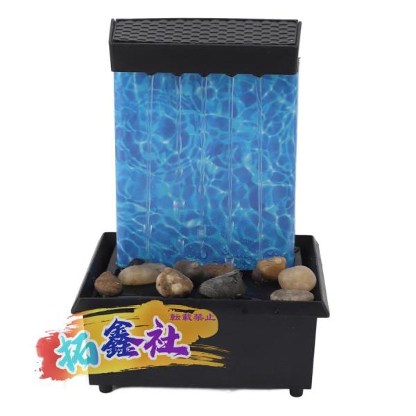 LED点灯滝卓上噴水 天然川の石付き オフィス ホームデコレーション USBケーブル 5V 点灯滝 寝室 リビングルーム用