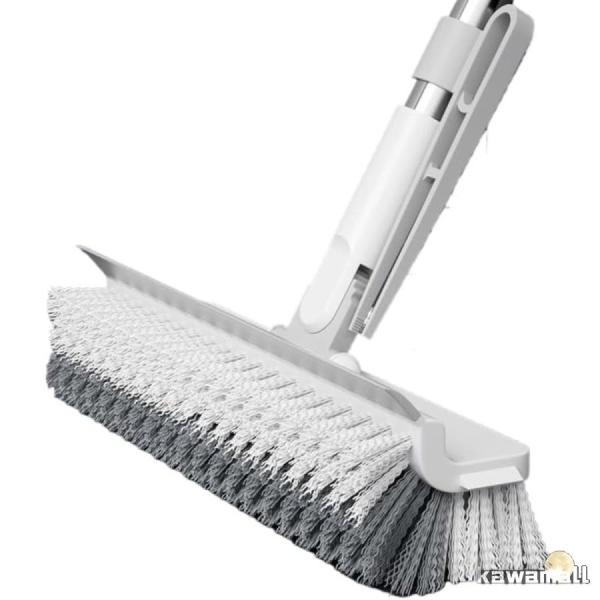 デッキブラシ 業務用 24cm幅 掃除ブラシ 長さ109cm ベランダ/屋外/床/庭園にも適用 掃除用品 アップグレードされたフォーインワン床ブラシ、床隙間ブラシ、バス爆買