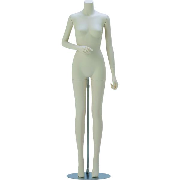 サイズ：7号/B：80 W：58 H：85cm 肩幅：38cm 本体：160cm本体：ポリプロピレン製　アイボリー塗装ベース：φ40cm　スチール製　ヘアライン仕上パイプ：スチール製　メッキ仕上腕:樹脂製 アイボリー塗装日本製 ※沖縄・離島...