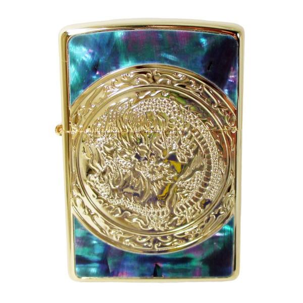 同じ模様は一つとしてない天然貝をZippoに装飾。ドラゴンの繊細な彫刻を施した豪華で美しいいデザイン！！見ているだけで、吸い込まれそうな神秘的なシェル柄。ドラゴン紋章デザインの装飾は絶品です※天然貝はZIPPO毎に模様が異なりますので、予￥...