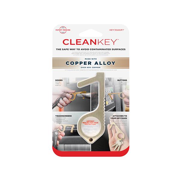 KEYSMART CLEANKEY クリーンキーCLEANKEYクリーンキー抗菌性の高い銅合金を使ったハンドツール共有タッチパネルやドアノブ、ボタンなど直接触れずに使用できます。キーホルダーに付けて携帯が可能です。サイズ約93mm重量約52...