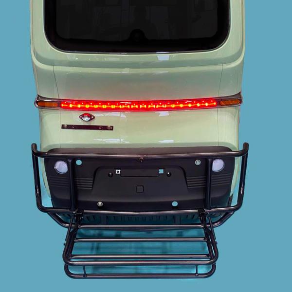 重い荷物を載せたいときにおすすめなリアキャリア不要時は折りたたんで収納可能！材質はスチールにクロムメッキを施しており、摩擦に強く、さびにくい特性をもっております。*後付けが難しい商品です。必ずトゥクトゥク本体を購入されるときに一緒に注文して...