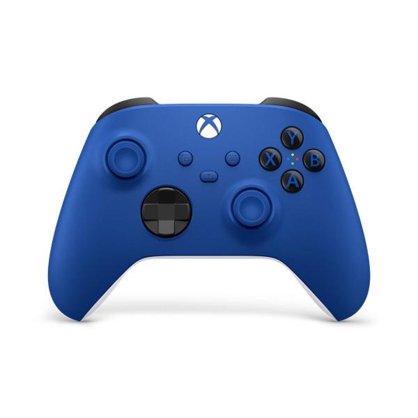 物:Xbox ワイヤレス コントローラー (ショック ブルー) 本体、(3.5mm ステレオ オーディオ ジャック)、単 3 形乾電池 (試供品)洗練された形状に滑りにくく操作しやすい加工を施した、より快適にゲームをプレイするために再設計さ...