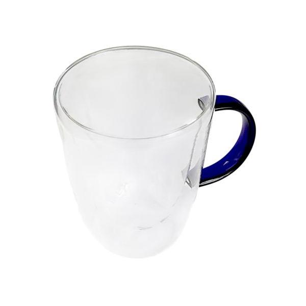 マグカップです。軽くて透明度の高い耐熱ガラス製のマグカップです。二重構造で保温・保冷も抜群です。冷たい飲み物を入れても水滴がつきにくいです。おしゃれな取っ手で持ちやすいです。※ガラス製の為気泡・歪み傷・サイズが異なる場合がございます※直火・...