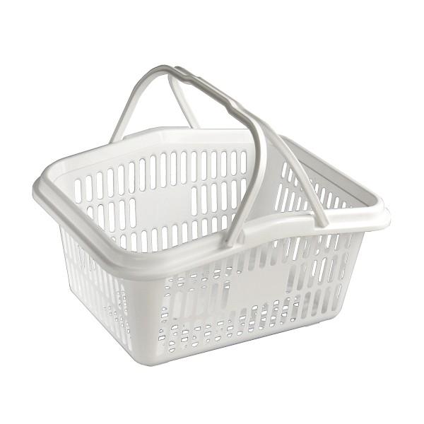 〇持ち手付きのバスケットです。日用品やタオルなどひとまとめにでき、スッキリ収納できます。持ち手が付いており、移動も簡単です。底面がメッシュの為、洗面やお風呂でもお使いいただけます。●外寸サイズ（約）・３００×２４６×１５７ｍｍ（持ち手含まず...