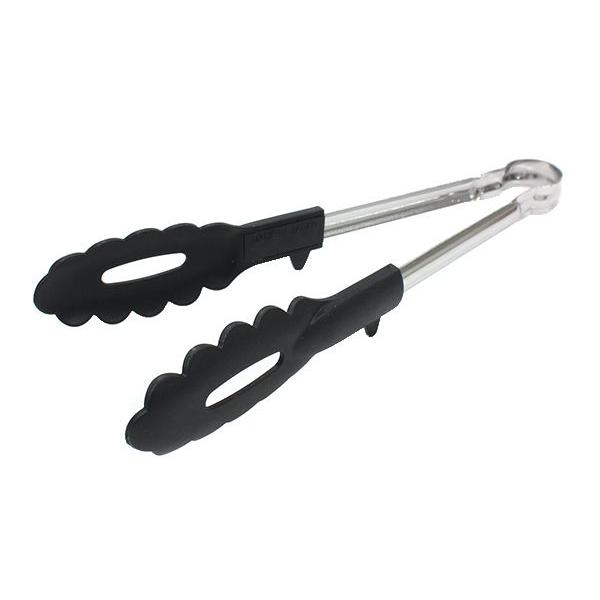 ミニトングです。先端はフライパンなどが傷つきにくいナイロン製です。サラダの盛り付けやお肉の取り分けに便利です。熱に強く一般料理にも使えます。使用中でもテーブルに置ける便利な足付きです。※長時間フライパン等に入れたまま加熱しますと溶ける恐れが...