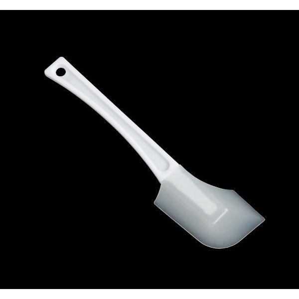 ○調理用のゴムベラです。料理やお菓子作りの際に、生地や生クリームなどを混ぜたり、すくったり、塗ったりするのに最適です。お皿や容器についた汚れを落とすのにもお使いいただけます。フックなどに吊るせる穴が開いております。□サイズ（約）・全長２４０...