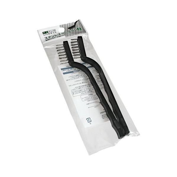 プラ柄ステンレスミニブラシ、2本入りです。網やコンロなどのお手入れに便利です。作業がしやすい角度付きハンドルです。●1本のサイズ(約)・173mm●材質・ブラシ:ステンレススチール ハンドル:ポリプロピレン●用途・ブラシ 掃除 汚れ落とし ...