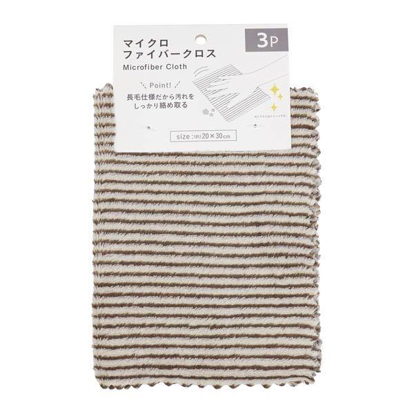 マイクロファイバークロス、3枚入りです。長毛仕様により汚れをしっかり絡め取ります。キッチンや卓上など家の中のお掃除に便利です。※煮沸消毒・タンブル乾燥・アイロンがけ 非対応●1枚のサイズ(約)・200×300mm●材質・ポリエステル●用途・...