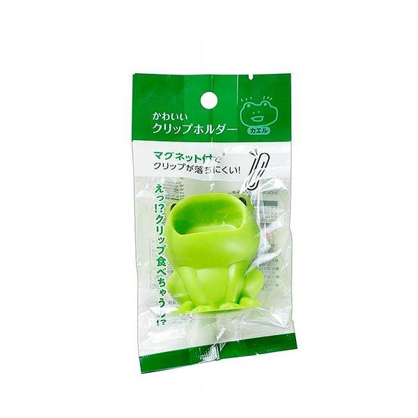 クリップホルダーです。かわいいカエルのクリップホルダーです。マグネット付きでクリップが落ちにくく、デスク周りをスッキリと整理できます。●サイズ(約)・55×46mm●材質・塩化ビニル樹脂、磁石●用途・マグネット 磁石 クリップ ケース 収納...