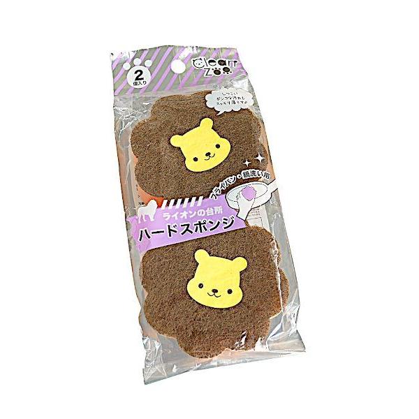 キッチンスポンジ、2個入りです。ライオンの顔がプリントされたかわいいスポンジです。手にフィットする小さめサイズです。研磨材付きの不織布面は頑固なコゲ落としに、スポンジ面は食器洗い用にお使いいただけます。※漂白剤 非対応●1個のサイズ(約)・...