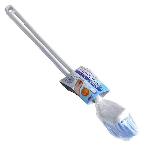 トイレブラシです。既存のトイレケースに入れやすいように柄の部分にスリットが付いております。アーチ状のネックで便器の裏側も洗いやすいです。●サイズ(約)・35×340mm●耐熱約80度●材質・ポリプロピレン ●用途・トイレブラシ 掃除 便所●...