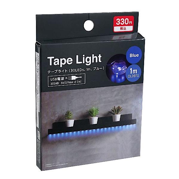 テープライトです。30LEDsのテープタイプのライトです。LEDの間隔は約3.5cmです。USB電源タイプです。テープ付きで好きな場所に簡単に設置できます。※パッケージの表示価格は店頭販売価格の為、当店販売価格とは異なります●サイズ(約)・...