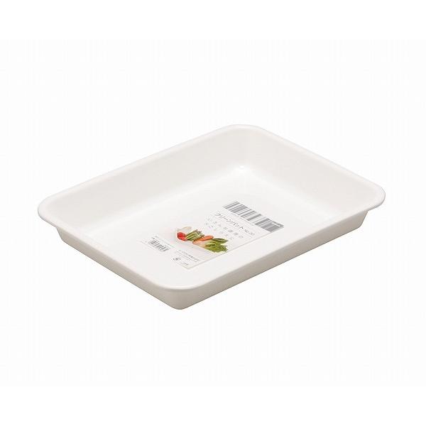 バットです。調理の下ごしらえ時に活躍するバットです。野菜を洗ったり、粉をまぶしたりするのに便利です。●外寸（約）・３１０×２４０×高さ４７ｍｍ●色・ホワイト●耐熱１２０度／耐冷−２０度●原料樹脂・ポリプロピレン●用途・バット　トレイ　トレー...