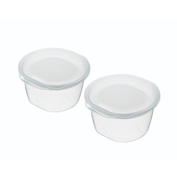 〇保存容器、２個入りです。フチがフラットで溝がなく、洗いやすくなっております。フタをしたまま電子レンジで使用できます。ごはんや作り置きの保存に便利です。※加熱後フタを閉じた状態で放置しないでください※完全密閉ではございません※直火・オーブン...