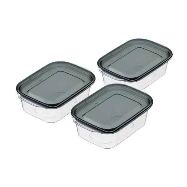 〇保存容器、３個入りです。フチがフラットで溝がなく、洗いやすくなっております。フタをしたまま電子レンジで使用できます。食材や作り置きの保存に便利です。※加熱後フタを閉じた状態で放置しないでください※完全密閉ではございません※直火・オーブン・...