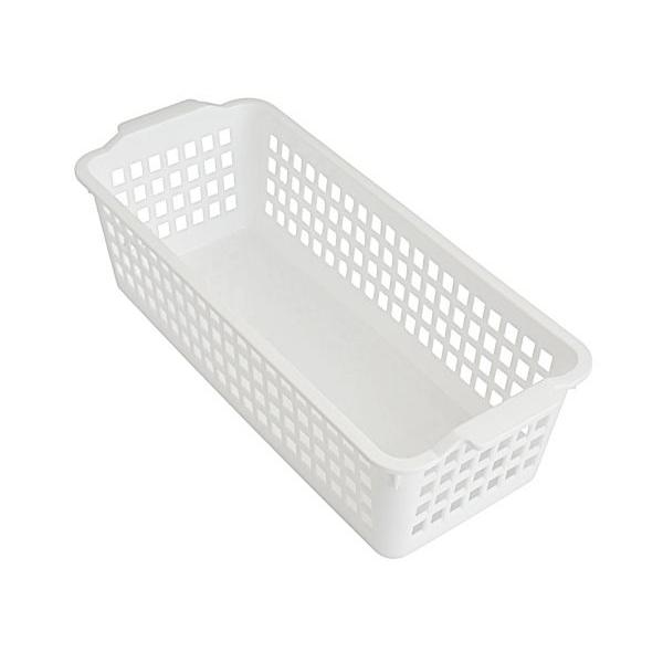 ロングタイプのストックバスケットです。引き出しやすい持ち手付きです。食品や洗剤を収納するのに便利です。あまりがちな奥行きを有効活用できます。キッチンやダイニングなど、ご家庭のあらゆるシーンで活躍します。●外寸(約)・133×312×高さ93...
