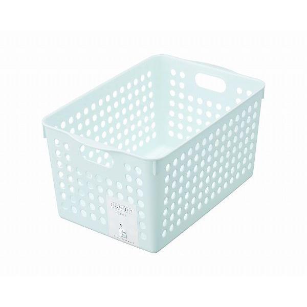 収納バスケットです。キッチンや洗面等の小物をまとめて収納できます。持ち手穴が開いており移動や引き出しに便利です。深型で高さのあるスプレー缶等の収納にもおススメです。●外寸(約)・180×274×高さ143mm●内寸(約)・149×229×深...