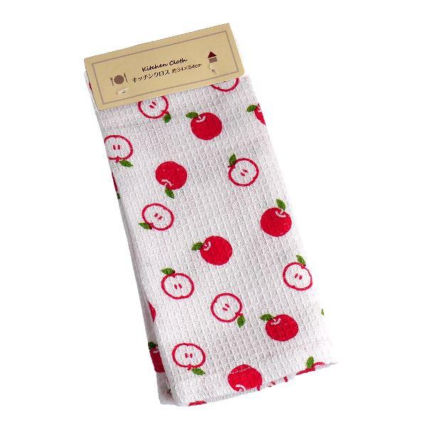キッチンクロスです。りんご柄のキッチンクロスです。ふきんやランチョンマットとしてもお使いいただけます。※縫製品の為サイズの異なりや糸のほつれ等がございます※塩素系漂白剤・タンブラー乾燥機 非対応※色の指定はできません●1枚のサイズ(約)・3...