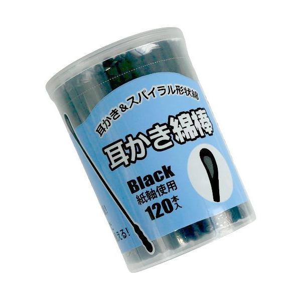 耳かきです。耳かきとスパイラルの特殊形状綿の1本で2つの機能が使えます。黒綿で取り除いた汚れがはっきり見えます。●1本の当店計測サイズ(約)・75mm●色・ブラック●材質・綿球:綿 軸:紙●用途・綿棒 耳かき 衛生 メイク 化粧●キーワード...