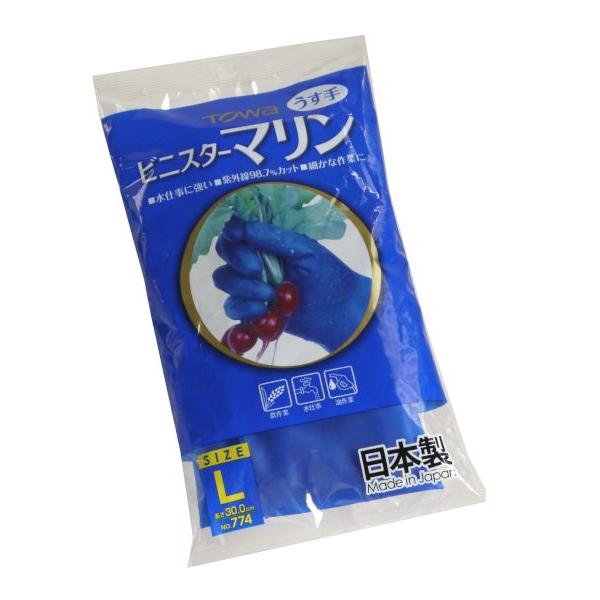 ビニール手袋です。塩化ビニル製で油や洗剤に強いです。手にフィットして指先間隔が自然な薄手タイプです。指・手のひらのすべり止め加工付きで作業に優れております。イヤなニオイを抑える抗菌防臭加工を施しております。水仕事や細かな作業に活躍します。●...