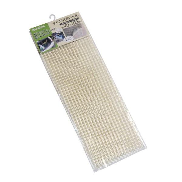 すべり止めマットです。バスマットや滑りやすい道具の下に敷くことでズレにくくなります。ハサミで自由にカットできます。テープカッターなどのすべり止めにも使えます。●サイズ(約)・400×1000mm●耐熱70度●材質・PVC 糸芯:ポリエステル...