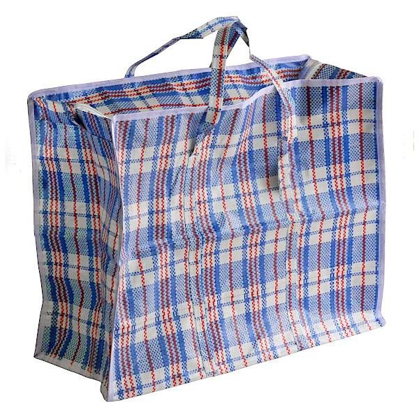 ショッピングバッグです。たっぷり入る大きなポリプロピレン製のバッグです。便利なファスナー付きです。買い物やレジャーに、また寝具やタオルなどの押入れ収納にも活用できます。※縫製品の為サイズが異なります※濡れた衣類等の収納はおやめください※パッ...