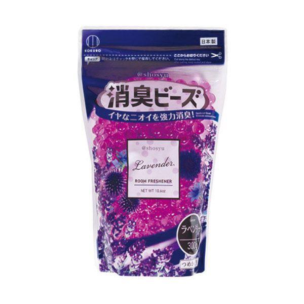 詰め替え用の消臭ビーズです。ラベンダーの香りの消臭ビーズです。消臭芳香剤の容器等に詰め替えてお使いください。イヤなニオイを強力消臭します。効果は2~3カ月です。※リニューアルによりパッケージや成分が異なる場合がございます●内容量(約)・30...