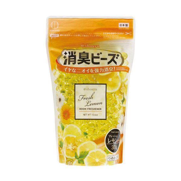 詰め替え用の消臭ビーズです。フレッシュレモンの香りの消臭ビーズです。消臭芳香剤の容器等に詰め替えてお使いください。イヤなニオイを強力消臭します。効果は2~3カ月です。※リニューアルによりパッケージや成分が異なる場合がございます●内容量(約)...