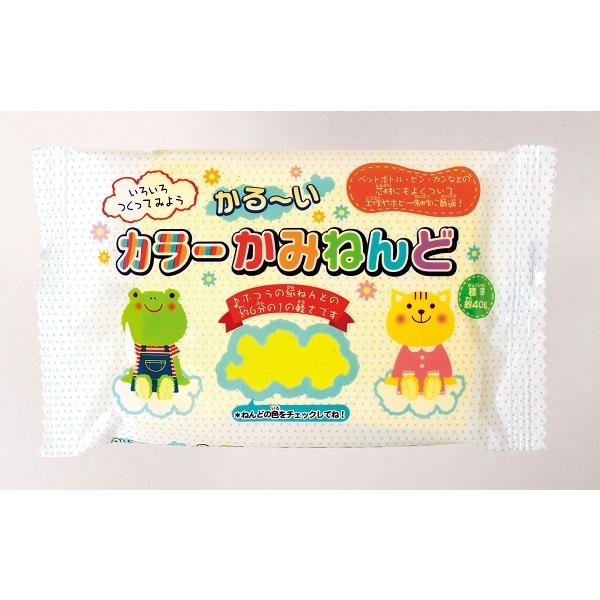 〇紙ねんどです。弾力性があり、どんな芯材にもよくくっつきます。従来のねんどの約６分の１の軽さです。各色を混ぜ合わせて練ればお好きな色が作れます。工作やホビー制作などに適しております。●内容量（約）・４０ｇ●色・きいろ●対象年齢・６歳以上●材...