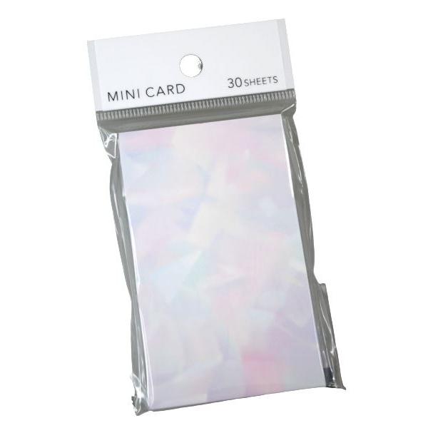 ミニカード、30枚です。淡い配色のミニカードです。プレゼントに添えたりメモを渡すときに便利です。※色・柄の指定はできません●1枚のサイズ(約)・55×91mm●材質・紙●用途・カード メモ 手紙 プレゼント ギフト 文具●キーワード・かーど...