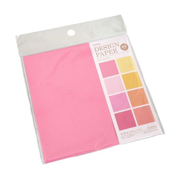 デザインペーパー、48枚入りです。8色×6枚のウォームカラーのデザインペーパーです。切ったり貼ったり自由に加工して使えます。●1枚のサイズ(約)・150×150mm●材質・紙●用途・デザインペーパー 折り紙 用紙 ハンドメイド 工作 文具●...