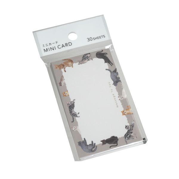 ミニメッセージカード、30枚入りです。猫フレームのメッセージカードです。贈り物にメッセージを添えたいときに便利です。※色・柄の指定はできません●1枚のサイズ(約)・55×91mm●材質・紙●用途・メッセージカード ミニ ギフト ラッピング ...