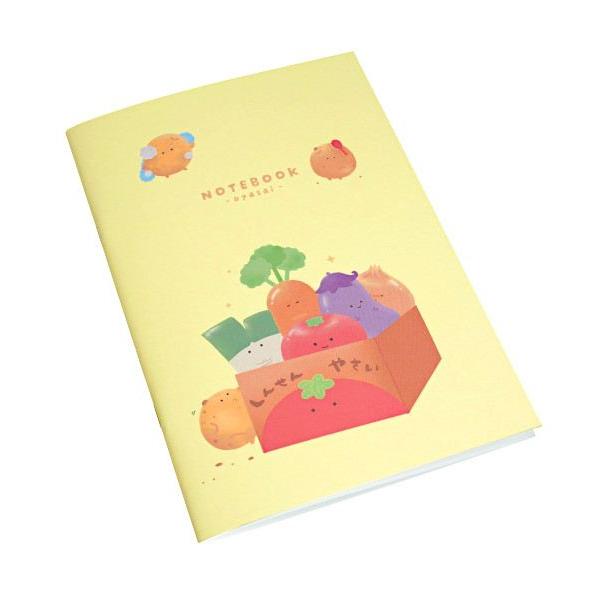 ノート、56ページです。かわいい食材イラストの中綴じノートです。メモ帳や日記帳などにお使いください。※色・柄の指定はできません●サイズ(約)・210×148mm●材質・紙●用途・ノートブック 帳面 筆記 文具 メモ 学習 勉強 記録 日記●...